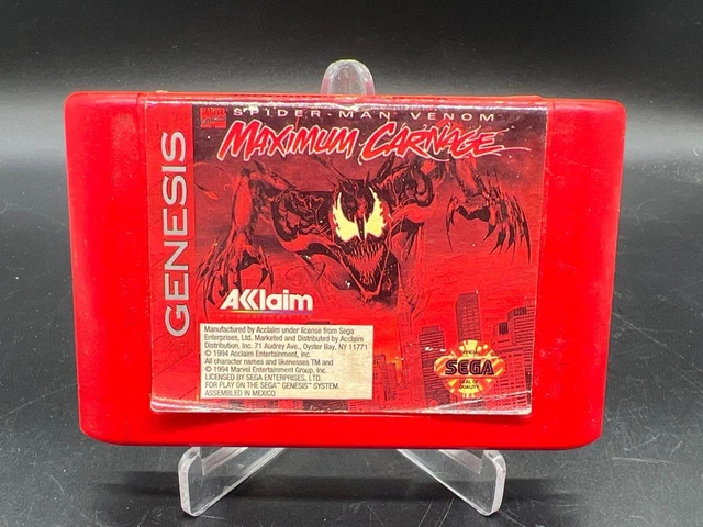 CHARIOT ROUGE SPIDER-MAN and Venom: Maximum Carnage (Sega Genesis, 1994 ...