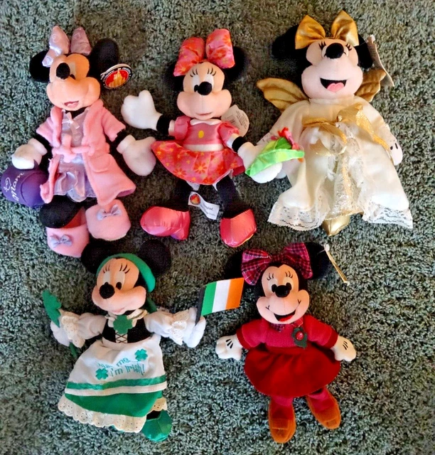 DISNEY PLUSH STUFFED ANIMALS Mickey Minnie Pluto Goofy Pooh Tigger LOT ...