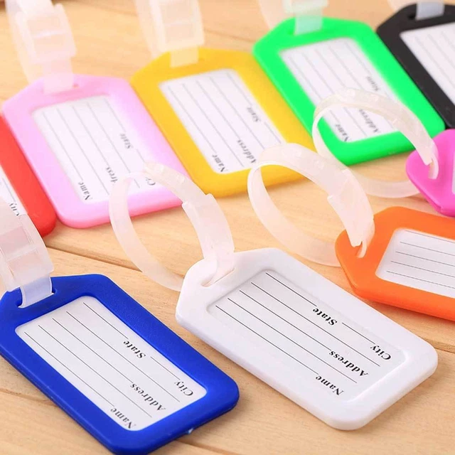 TRAVEL LUGGAGE TAG Set 8 Pcs ID Tags for Easy Baggage Identification ...