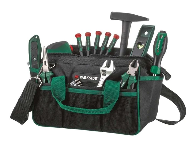 PARKSIDE HOME DIY Tool Kit 23 Piece Set With Carry Bag Screwdriver ...