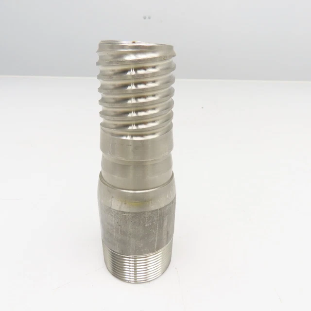 1-1/2& NPT X 1-1/2" Spiral Wound Composite Hose Barb Stainless Steel 5 ...