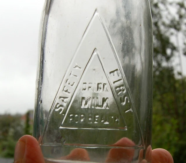 SAFETY FIRST & Drink Milk for Health " early dairy pint milk bottle £6. ...