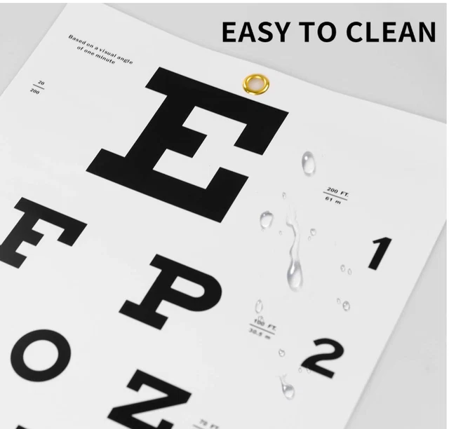 EYE CHART, SNELLEN Eye Chart Wall Chart, with Hand Pointer and Eye ...