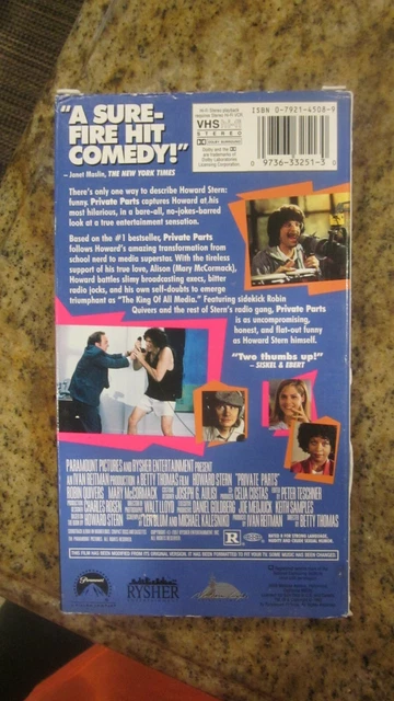 HOWARD STERN PRIVATE Parts Screener Vhs Tape (Never Played) £115.09 ...