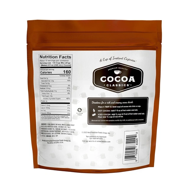 COCOA CLASSICS CHOCOLATE Supreme Mix Hot Made with Nonfat... £16.42 ...