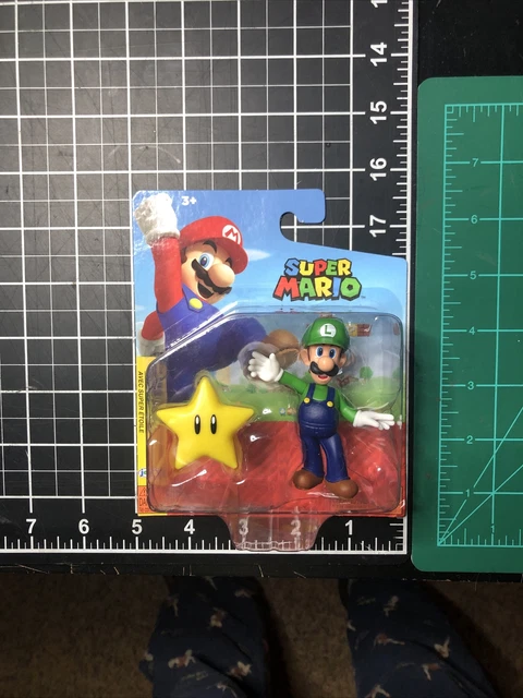 SUPER MARIO BROS. Luigi With Super Star Action Figure Jakks Pacific ...