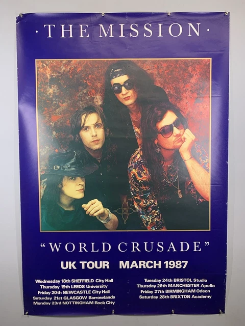 THE MISSION POSTER Original Vintage Promotion World Crusade UK Tour ...