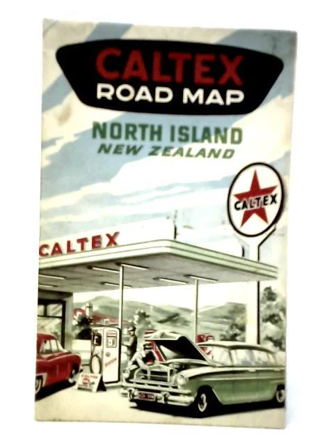 CALTEX ROAD MAP, North Island New Zealand (No Author - 1954) (ID:05895 ...