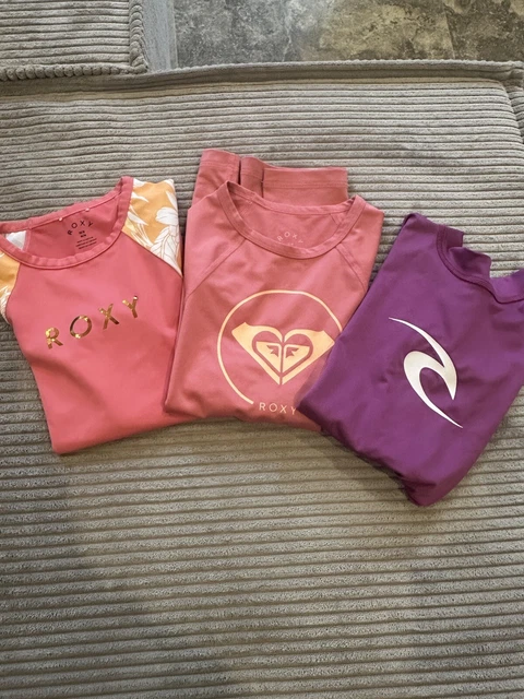 LOT DE TEE Shirts Anti UV Roxy Rip Curl 10 Ans Fille EUR 10,00 ...