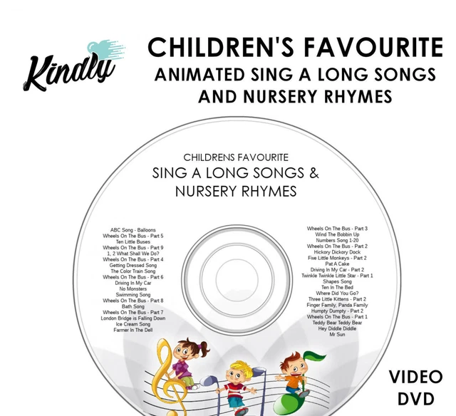 KIDS POPULAR ANIMATED Sing a Long Songs - Video DVD Childrens Nursery ...