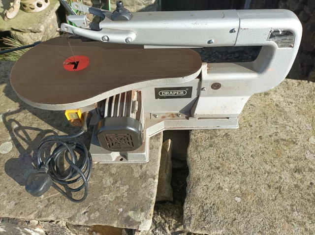 DRAPER 400MM FRETSAW scroll saw SOLID STEEL CAST TABLE 0-45* TILT tools ...