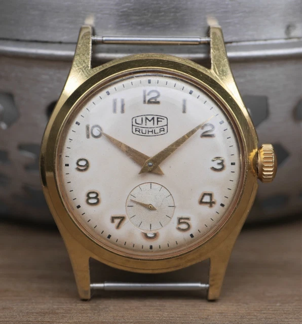 VINTAGE WATCH ARMBANDUHR UMF Ruhla 15 Rubis EUR 20,50 - PicClick DE