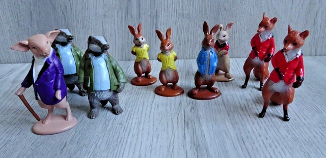 BEATRIX POTTER PETER Rabbit x 9 Topper Figures Figurines Fox Badger Pig ...