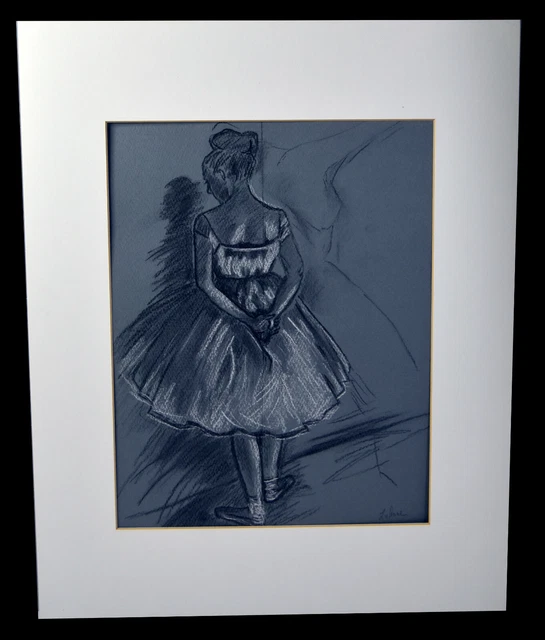 13& PENCIL DRAWING Amazing Woman Ballerina Pose Dancer Signed Luanne ...