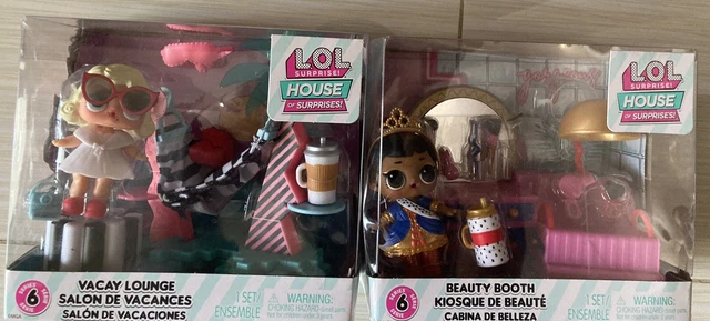 LOT DE 2 ensembles LOL Surprise OMG House of Surprises salon Vacay et ...