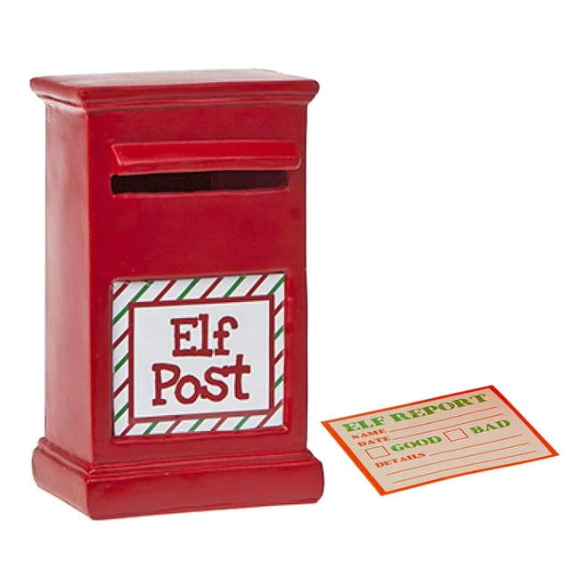 CHRISTMAS ELF POST Box with Report Card Elf Behavin' Badly Accessories ...