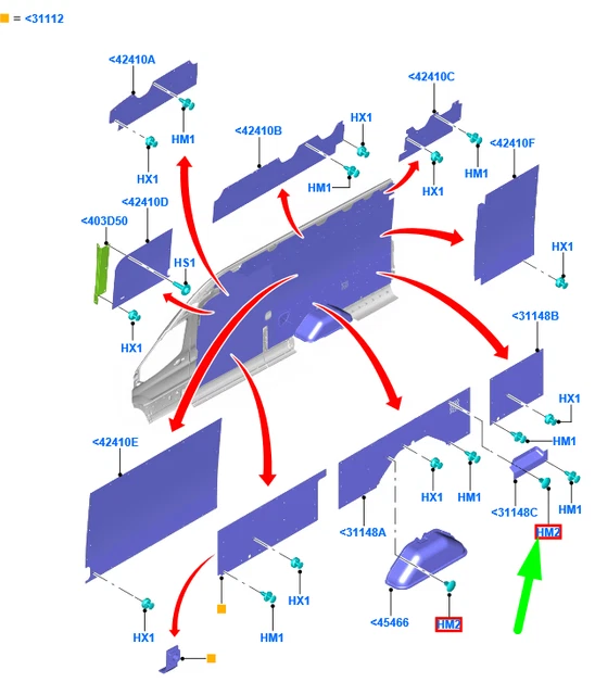 FORD TRANSIT MK4 Side Trim Pin 4685267 W705681-S300 NEW GENUINE £11.85 ...