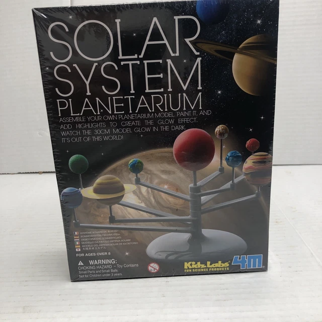 SOLAR SYSTEM PLANETARIUM Model Kit Kidz Labs 4M Glow in the Dark Planet ...