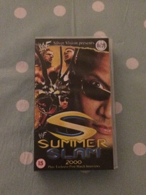 WWF SUMMERSLAM 2000 VHS WWF/WWE Wrestling The Rock Triple H Kurt Angle ...