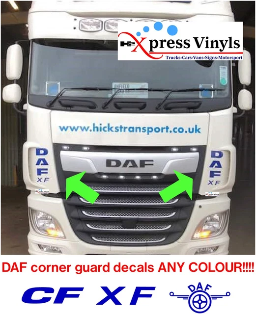 DAF TRUCK DECALS x 2. daf xf cf stickers. ANY COLOUR!!! £10.99 ...