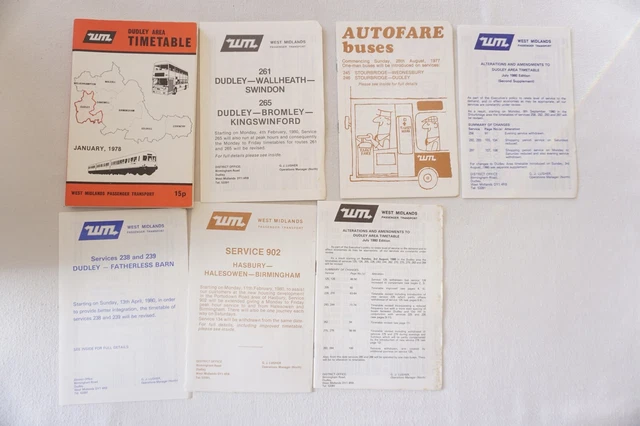 1978 DUDLEY AREA WM Bus Coach Train Timetable Birmingham £19.99 ...