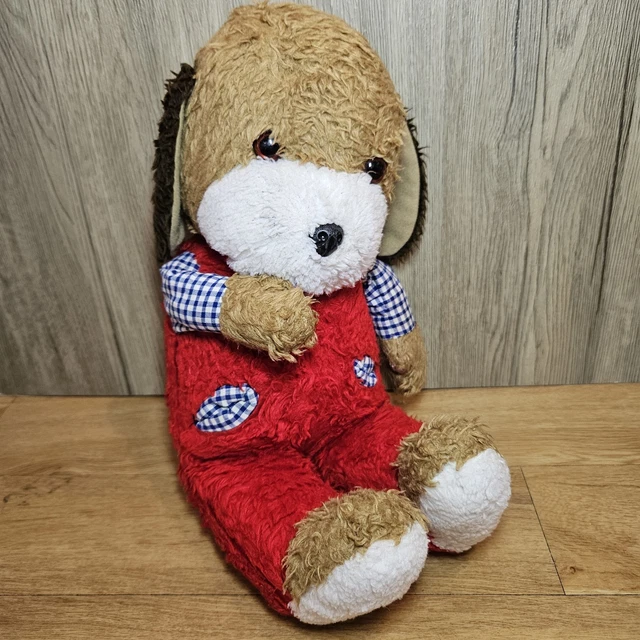 MOTHERCARE 1980'S HAND in pocket harold dog toy Red Tongue Out Soft Toy ...