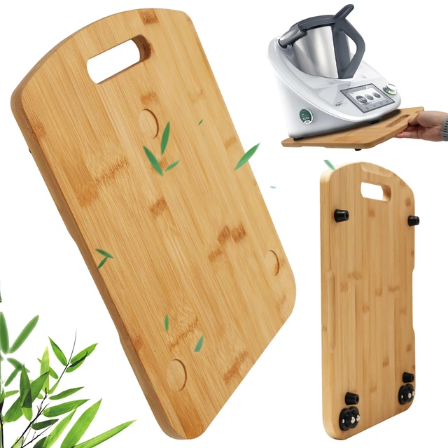 SLIDING BOARD SOLID Wood Stand Effortless Movement Fit For Thermomix ...