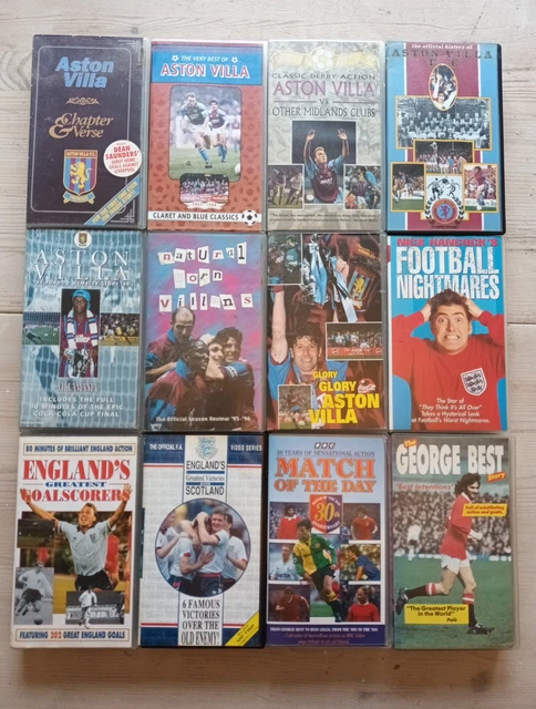 12 FOOTBALL VHS video tape job lot bundle, Aston Villa, England, George ...