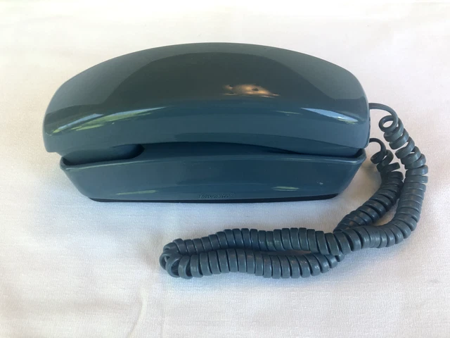 VINTAGE RETRO BELL Favorite TRIMLINE BLUE Push Button Wall Desh Phone ...