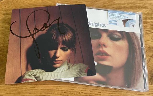 TAYLOR SWIFT SIGNED Midnights CD Album Moonstone Blue Eras Tour Sold ... TAYLOR SWIFT SIGNED Midnights CD Album Moonstone Blue Eras Tour Sold ...