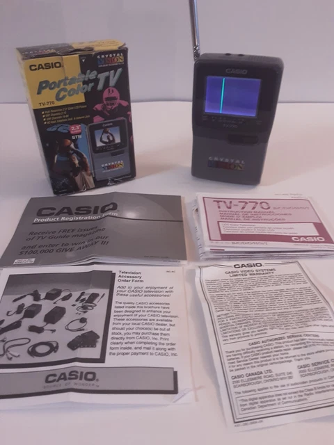 VINTAGE CASIO CRYSTAL Vision Color TV-770 Portable Television $22.99 ...