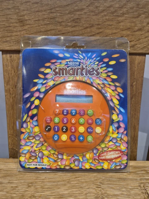 VINTAGE 1980S NESTLÉ Smarties Promo Calculator Orange Round Colourful ...