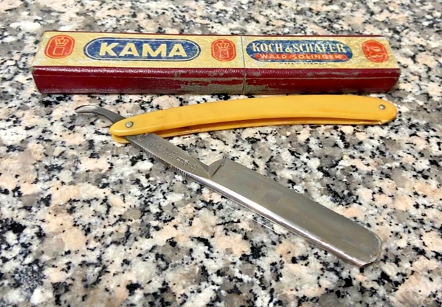 ANTIQUE KAMA KOCH & SCHAFER Wald- Solingen Razor with a box Vintage £24 ...