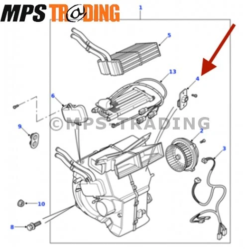 LAND ROVER FREELANDER 1 2001-2006 Heater Blower Fan Resistor Pack ...