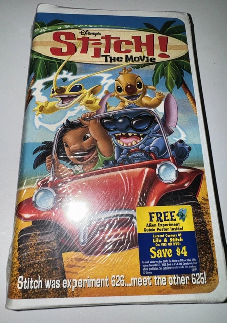 DISNEY’S STITCH THE Movie VHS SEALED NEW Clamshell LILO STITCH ...