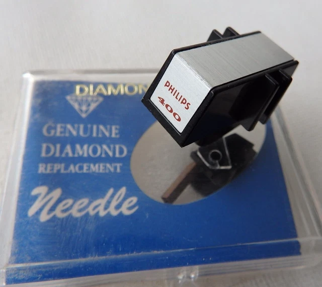PHILIPS GP 400 II - 1/2" Tonabnehmer System + neue Nachbau Nadel D 65 £ ...
