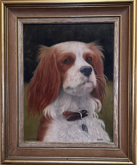 ERIK W GLEAVE 1916 - 1995 ""SUSIE"" King Charles Cavalier Qualitätsöl ...
