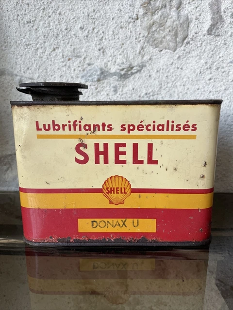 ANCIEN PETIT BIDON huile moteur SHELL DONAX U 1 L - Oil motor can EUR ...