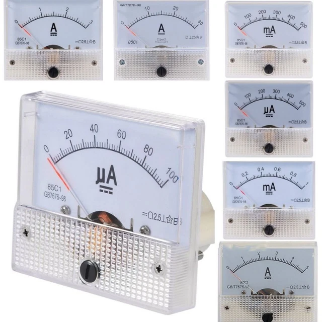 DC ANALOG PANEL Ammeter Ammeter Analog Panel Meter Microammeter EUR 10 ...