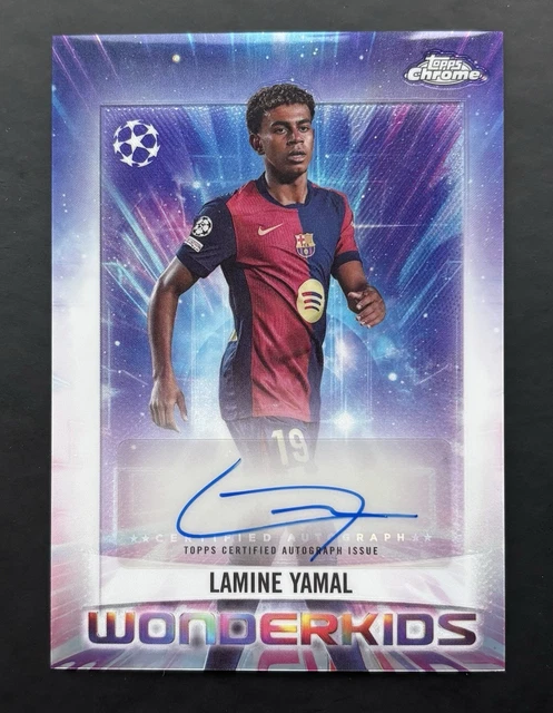 2024-25 TOPPS CHROME UEFA Lamine Yamal Auto Wonderkids £557.48 ...
