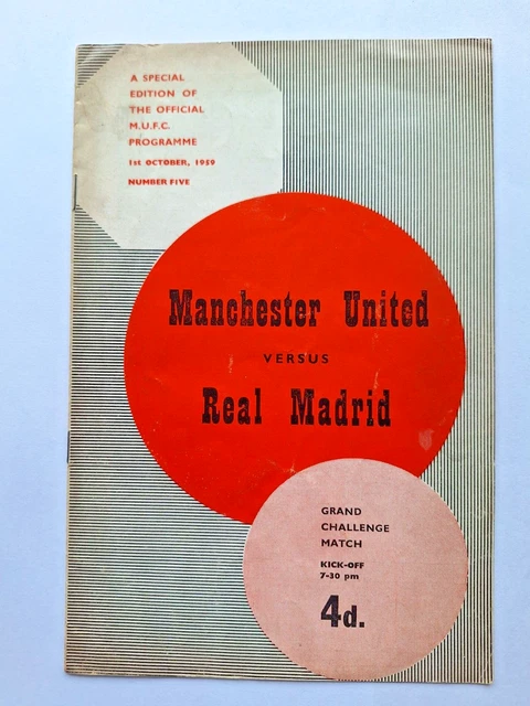MANCHESTER UNITED V Real Madrid Season 1959-60 Football Programme £3.29 ...