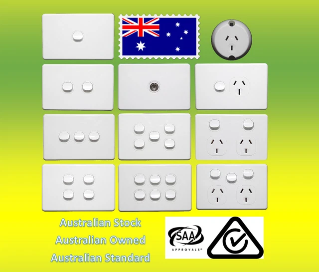 240V DOUBLE POWER Point Socket Outlet GPO Wall Light Switch USB $4.99 ...