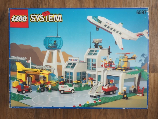 LEGO 6597 SYSTEM OVP RAR Alt 90er Flughafen Flugzeug Tower Flugplatz ...