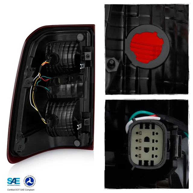 FOR 2025-2026 DODGE Ram 1500 Halogen Chrome Trim Red Clear Tail Light ...