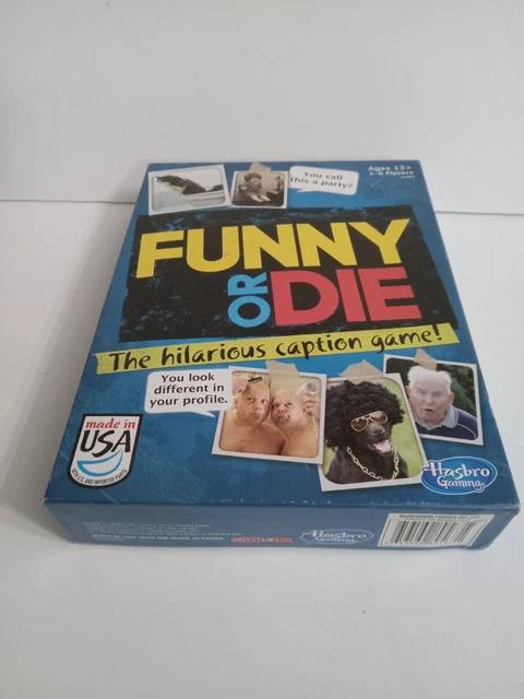 HASBRO FUNNY OR Die The Hilarious Caption Game Age 13+ 3-6 Players 100% ...