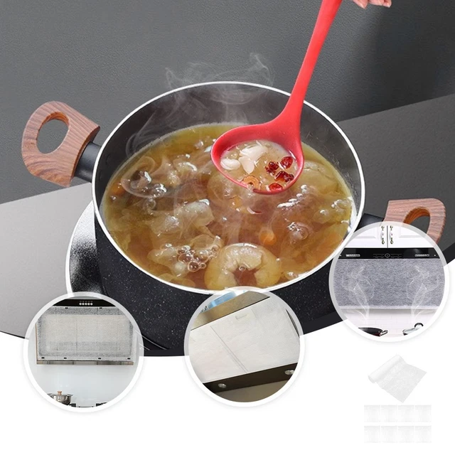 RANGE HOOD FILTER Paper Cover Oil Filtration Oil-absorbing Cooking $20. ...