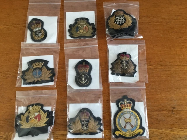 ROYAL NAVY & MERCHANT NAVY, OFFICER’s CAP BADGES, choose from 9, multi ...