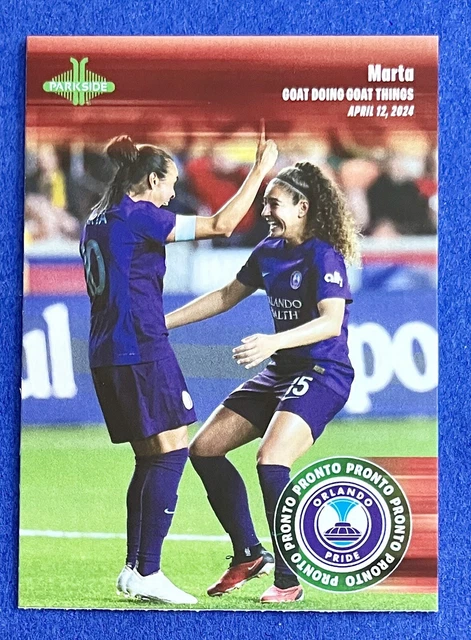 MARTA 2024 PARKSIDE NWSL Pronto Week 4 RED PARALLEL GOAT Card #23 /5 ...
