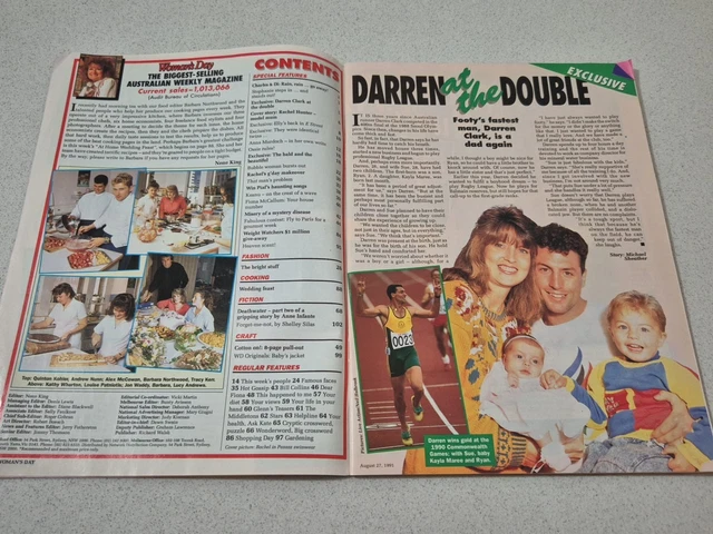 WOMAN'S DAY VINTAGE Magazine August 27, 1991 Rachel Hunter, Princess ...