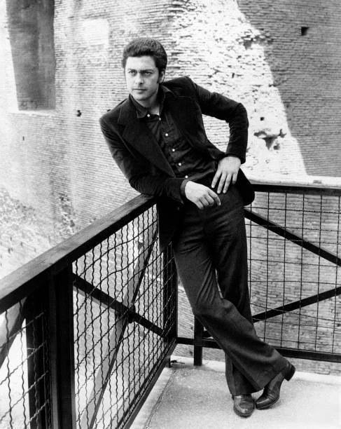 ITALIAN ACTOR ANDREA Giordana Leaning On A Parapet At The Trajans OLD ...